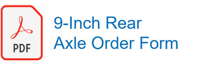 Currie Axle Order Forms - Currie 4x4
